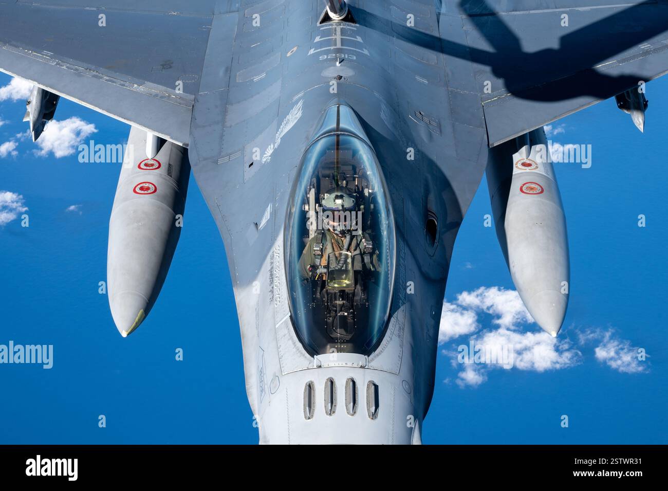 A U.S. Air Force F-16 Fighting Falcon assigned to the 13th Fighter ...