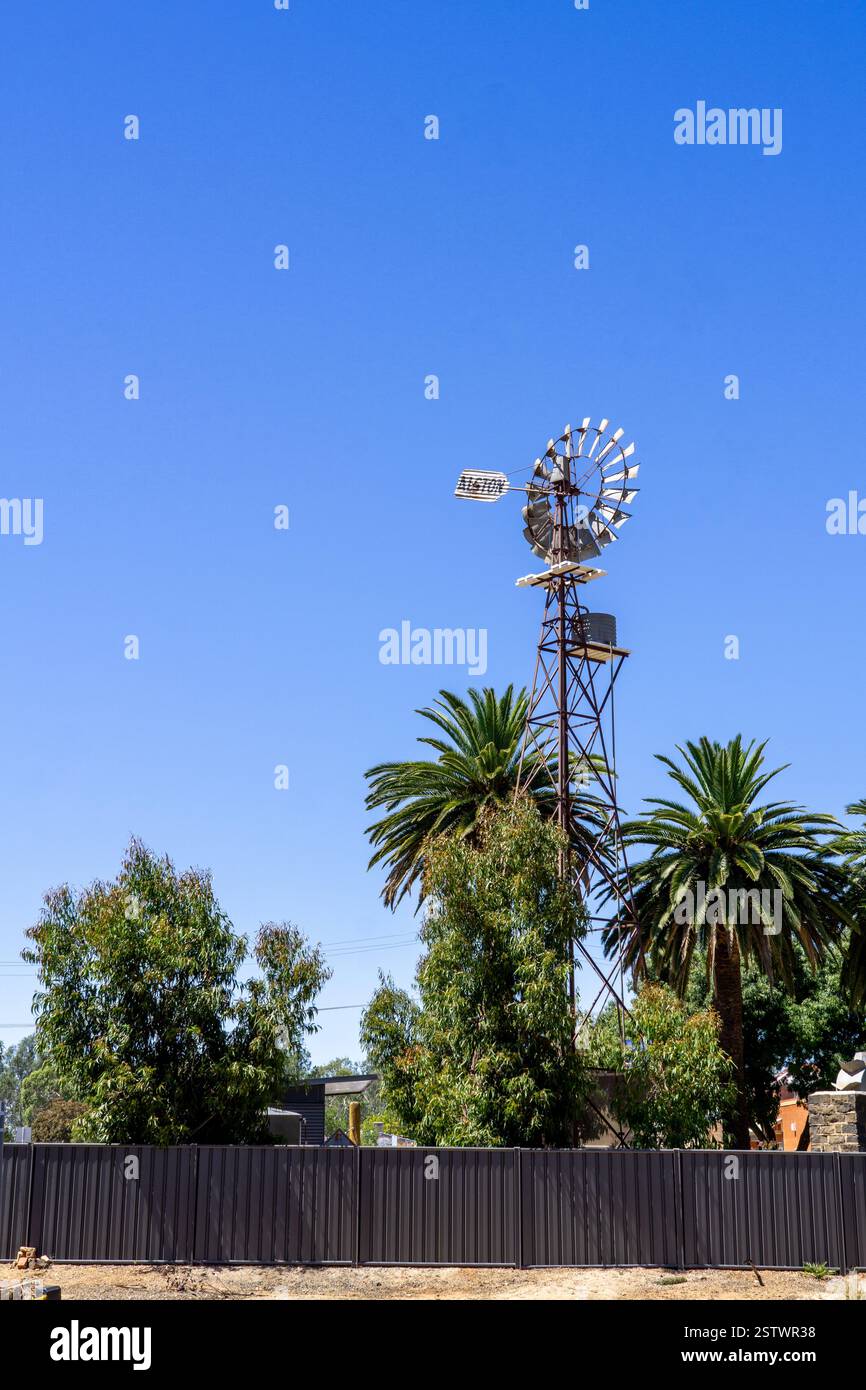The Iconic Metal Windmill used to pump underground water into elevated ...