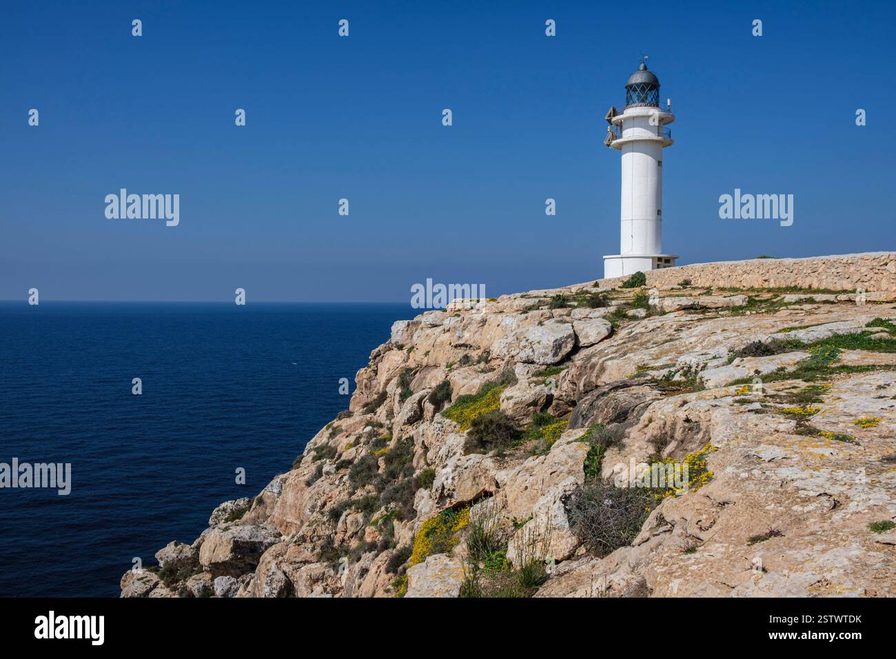 Cap Barbaria lighthouse Stock Photo - Alamy