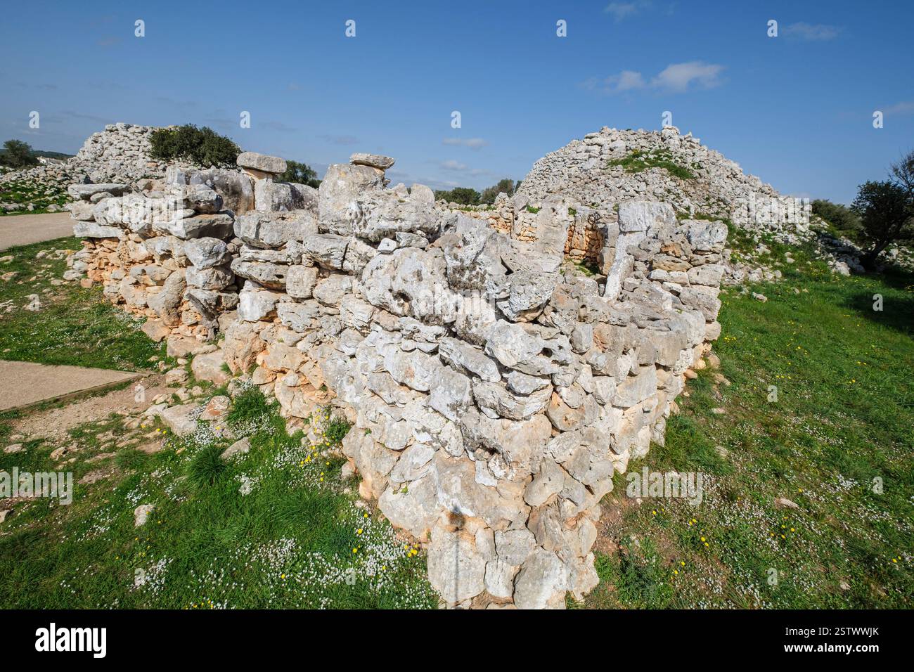 Torre d'en GalmÃ©s talayotic village Stock Photo - Alamy
