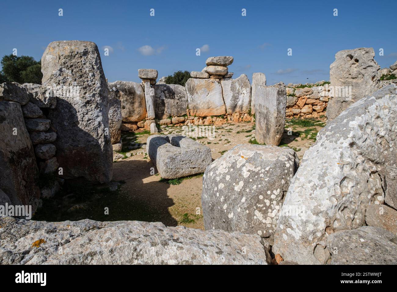 Torre d'en GalmÃ©s talayotic village Stock Photo - Alamy