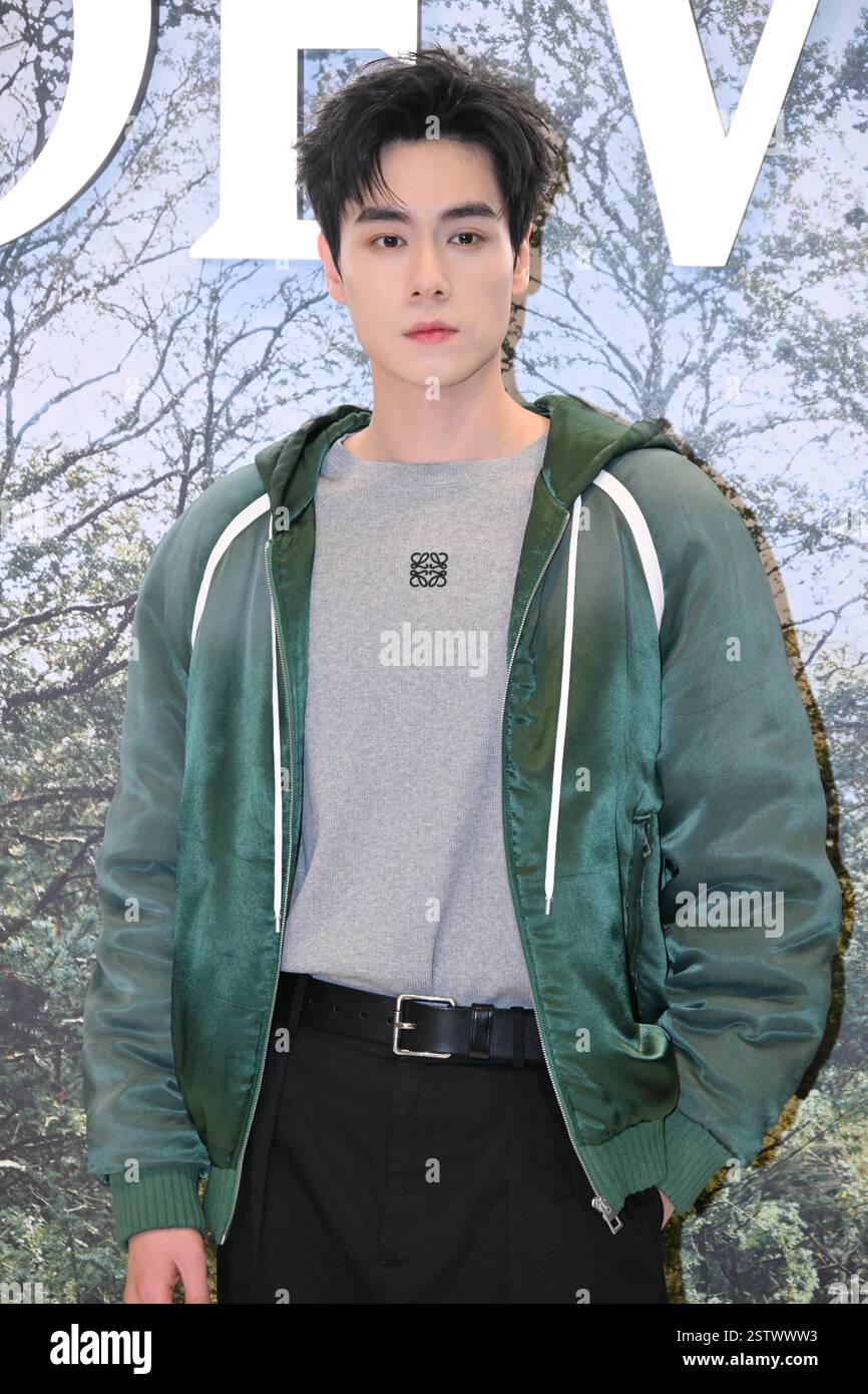 Chinese actor Hu Yitian attends an activity in Shanghai, China, 18 February, 2025 Stock Photo ...