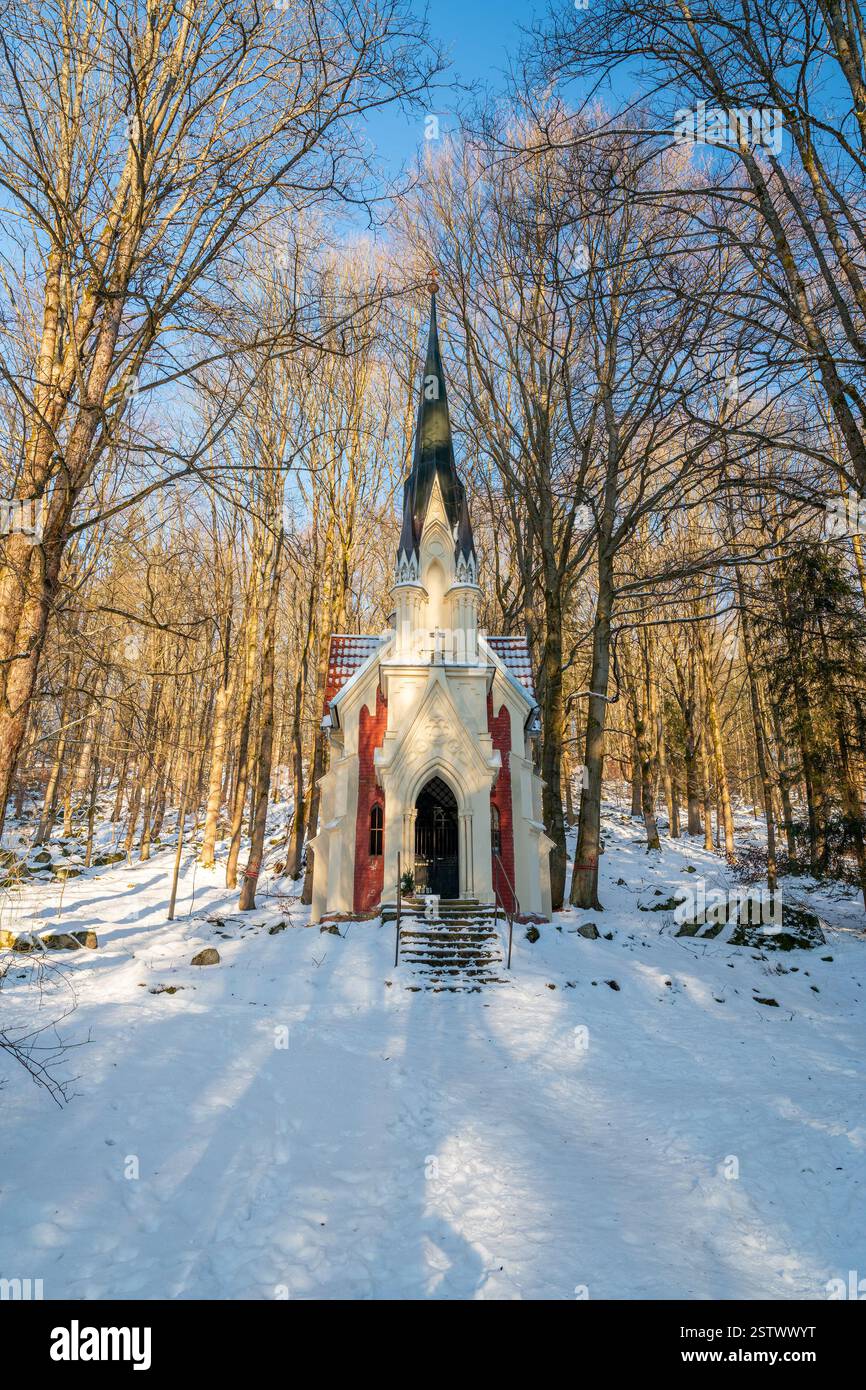 Chapel in the forest in winter hi-res stock photography and images - Alamy