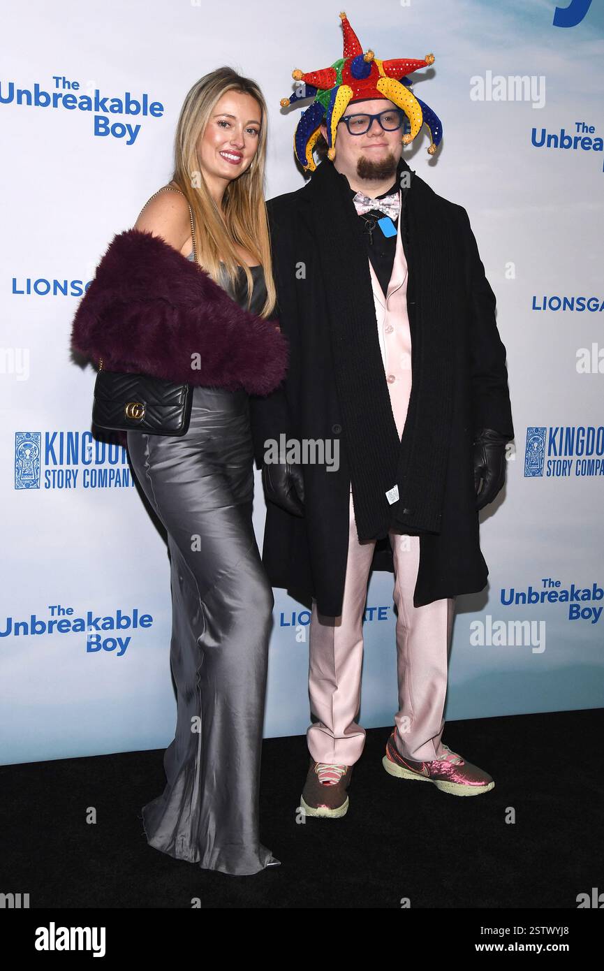 Austin LeRette (r) attends Lionsgate's 'The Unbreakable Boy' New York ...