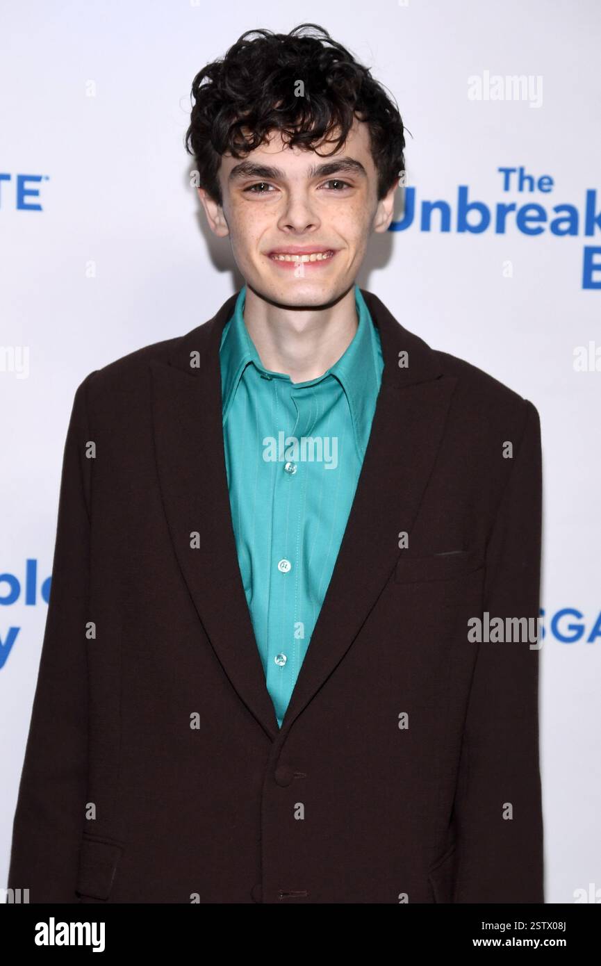 New York, USA. 19th Feb, 2025. Jacob Laval attends Lionsgate's 'The Unbreakable Boy' New York ...