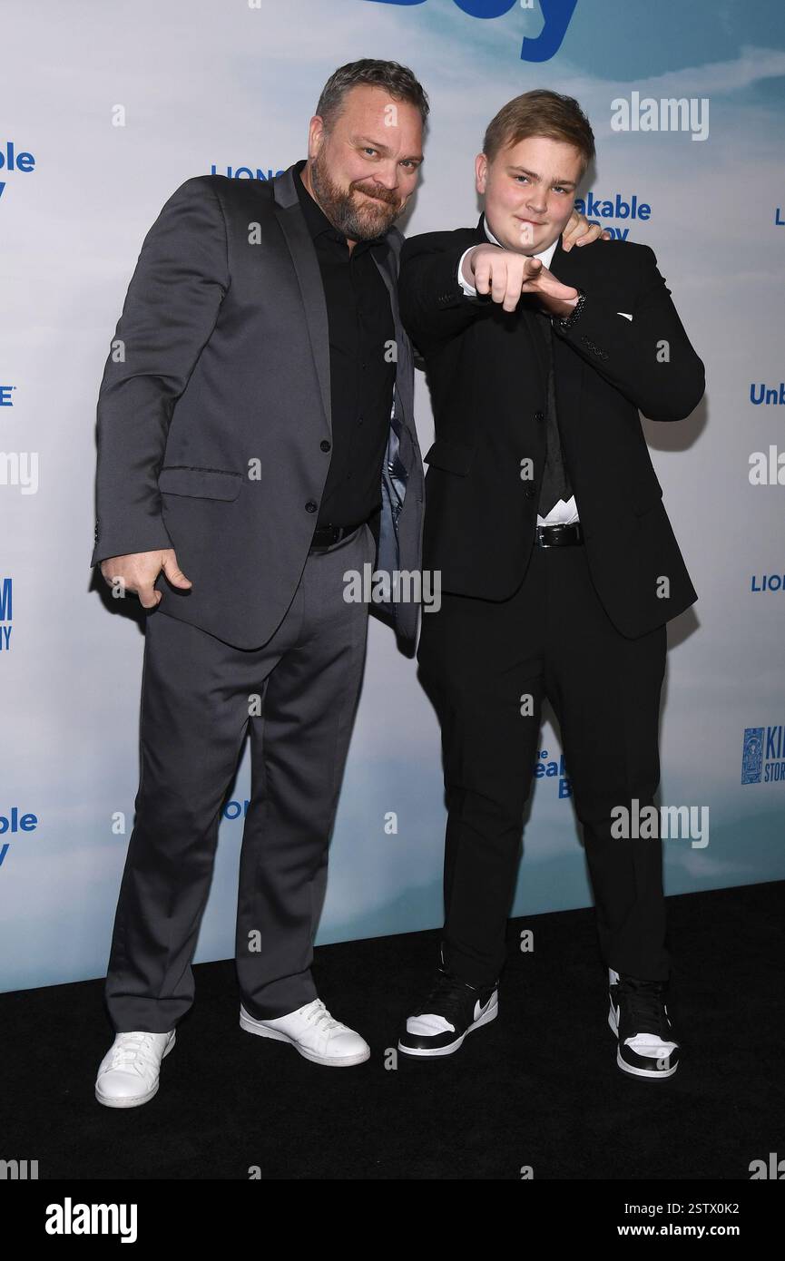 New York, USA. 19th Feb, 2025. (L-R) Drew Powell and Leo Powell attend ...