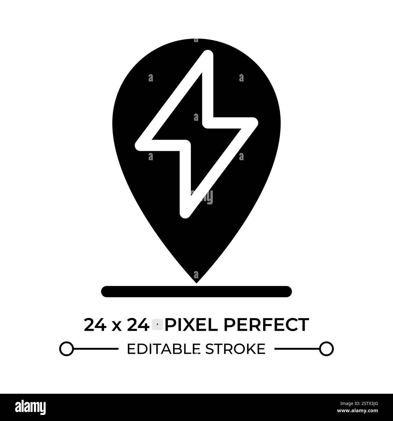 EV charging station location glyph ui icon Stock Vector Image & Art - Alamy