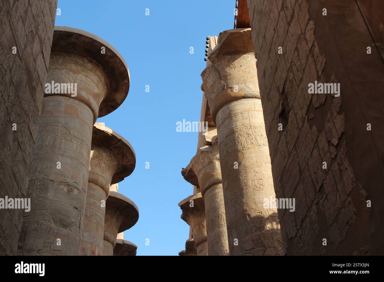 Relief on the wall at the second pylon and columns at the Great ...