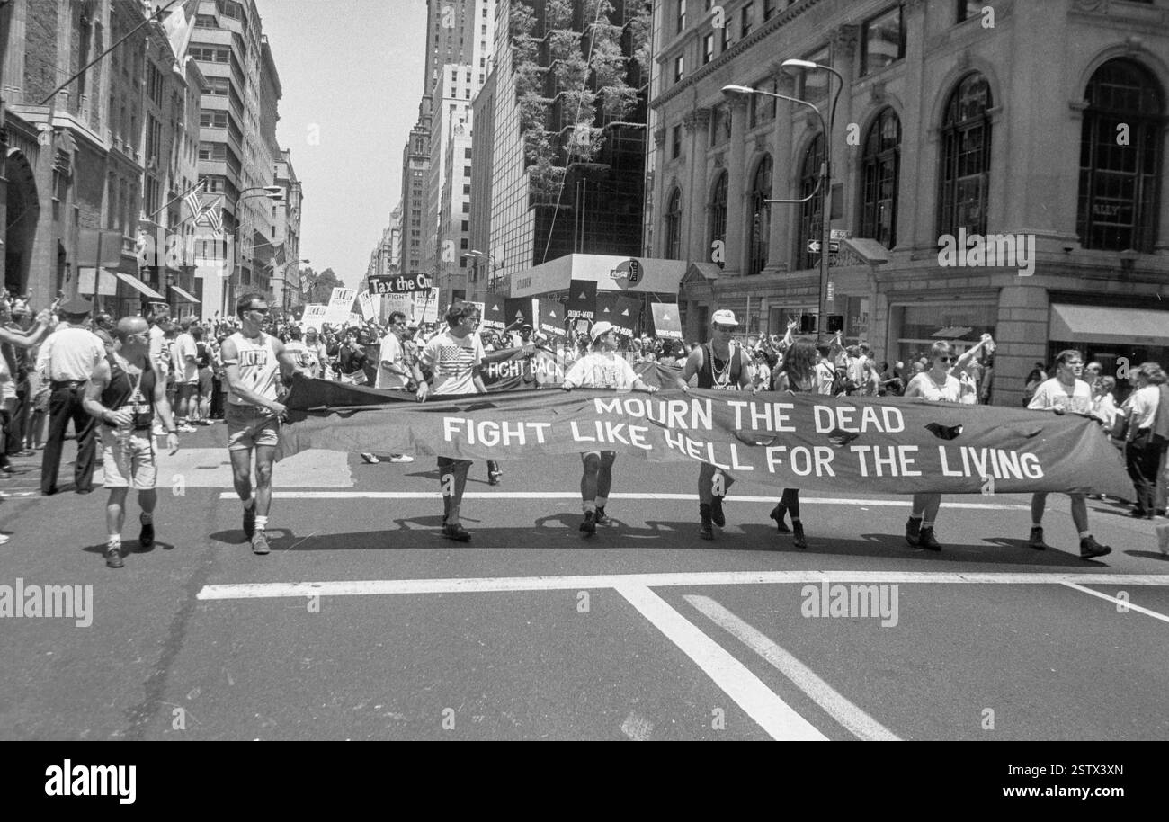 marchers presenting banner “ mourn the dead, fight like hell for the ...
