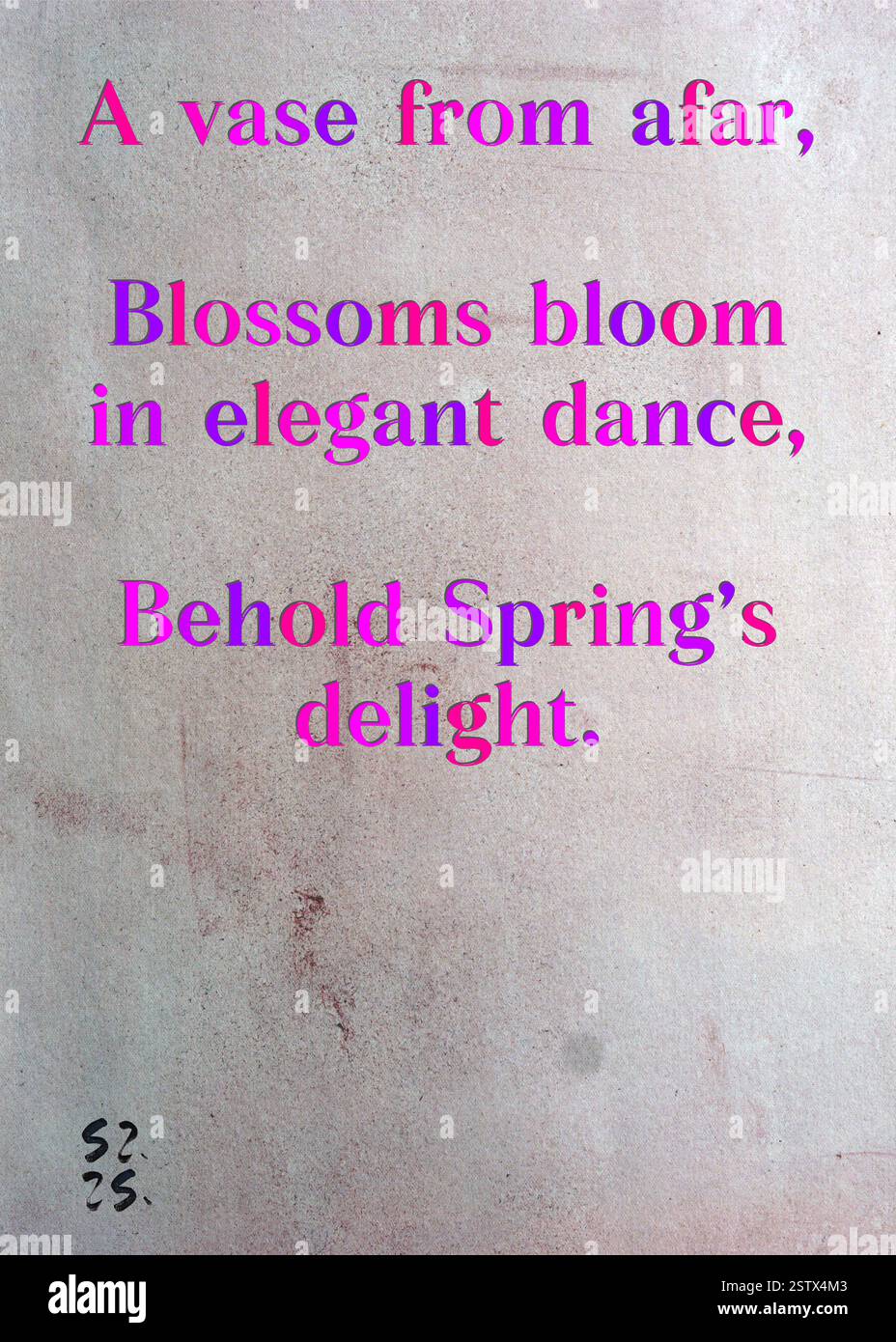 A vase from afar, Blossoms bloom in elegant dance, Behold Spring's ...
