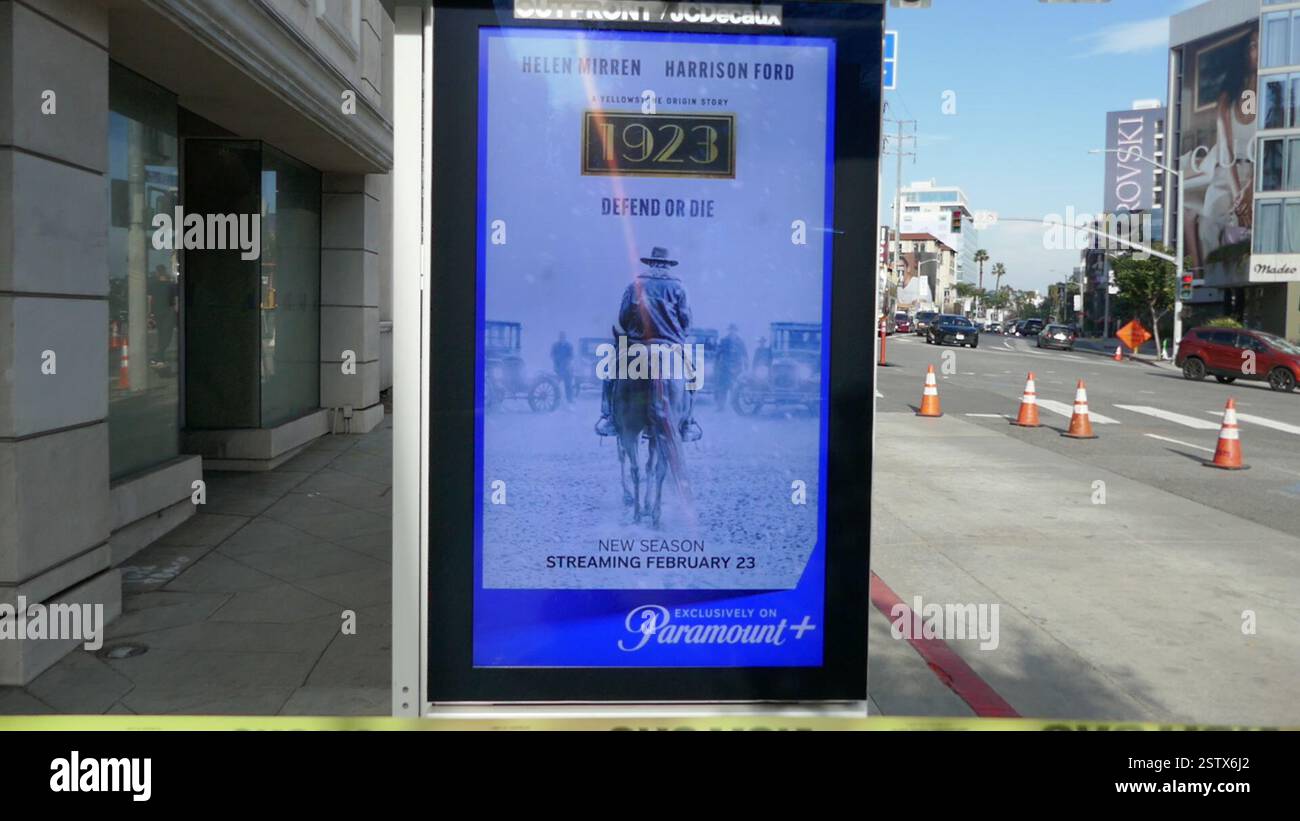 Los Angeles, California USA 19th February 2025 1923 A Yellowstone Bus ...