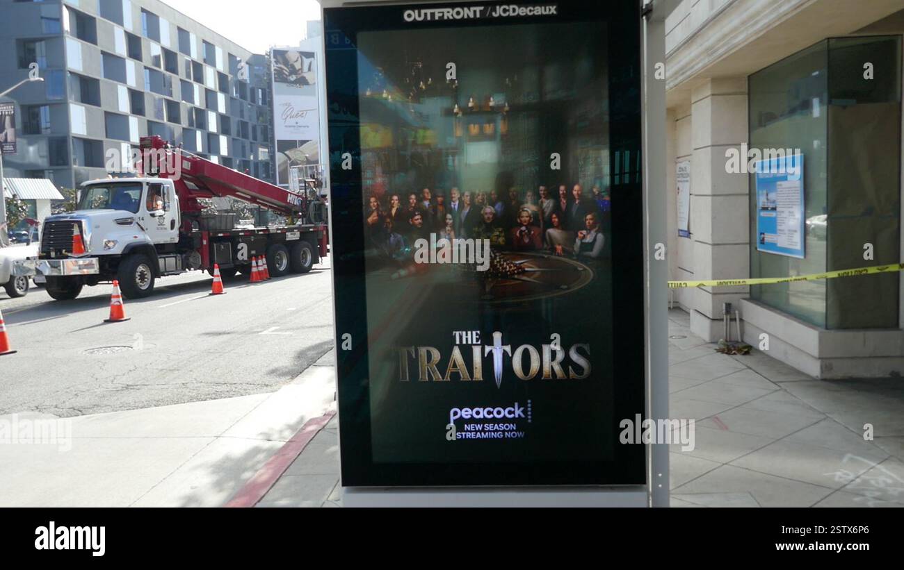 Los Angeles, California USA 19th February 2025 The Traitors Bus Stop ...