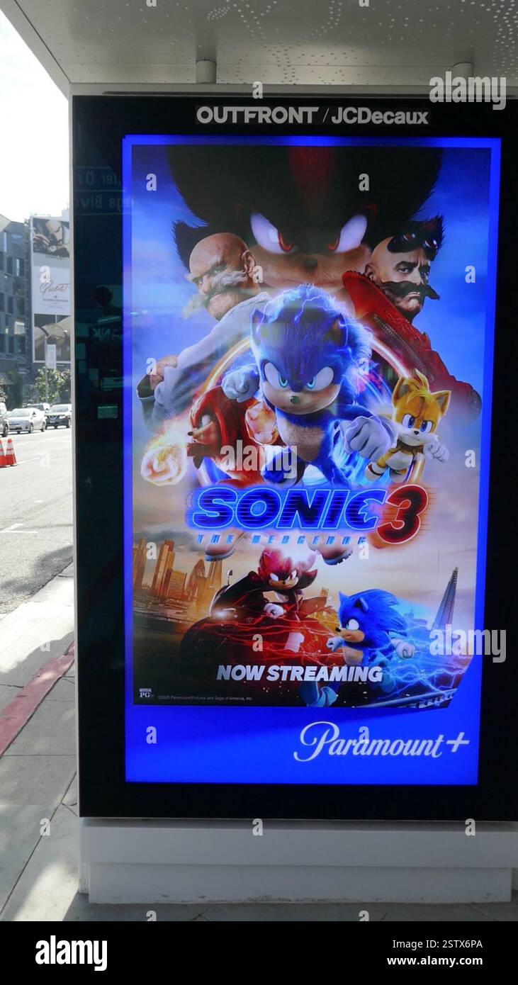 Los Angeles, California USA 19th February 2025 Sonic the Hedgehog 3 Bus ...