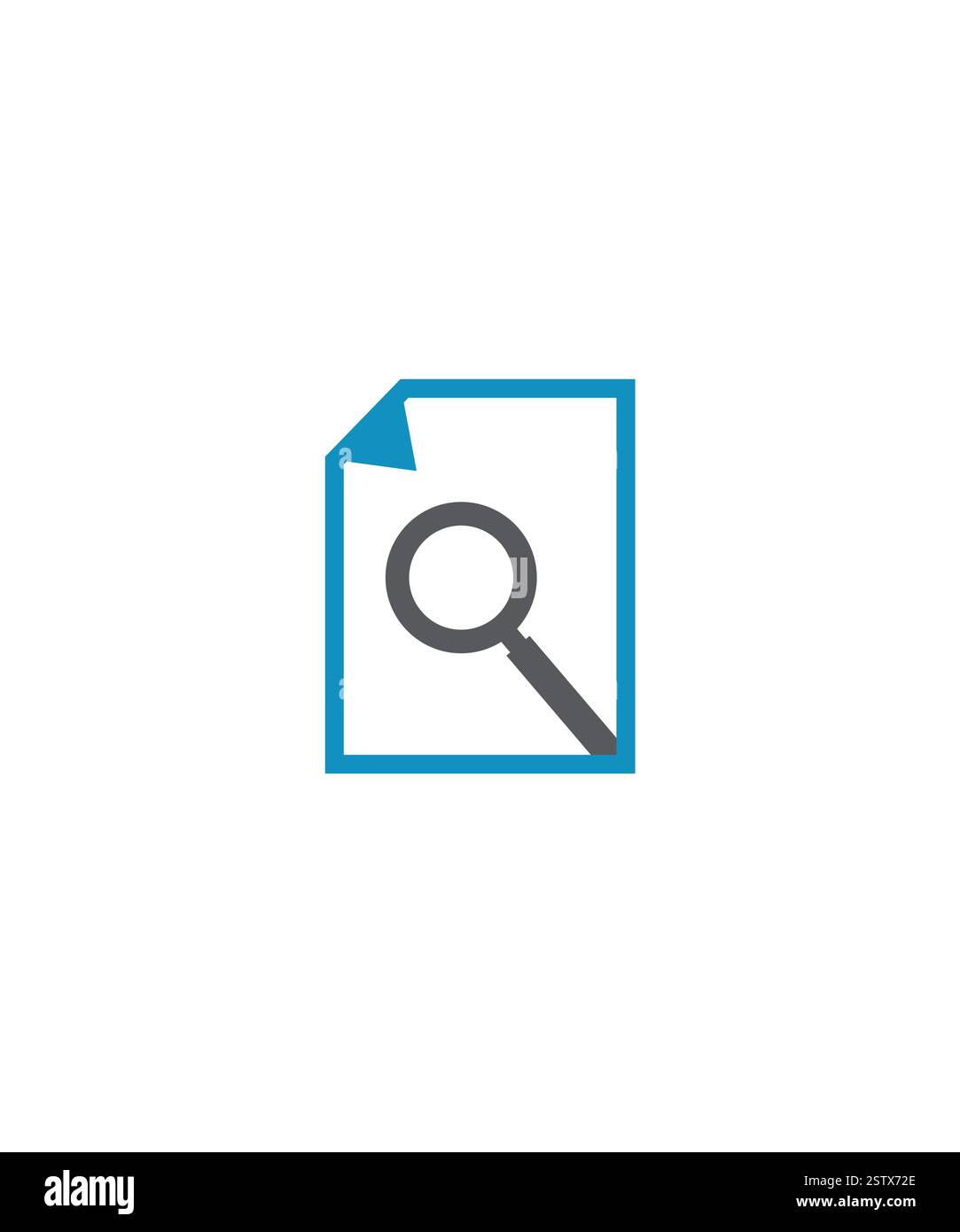 Magnifying glass logo design template with document, Review search logo ...
