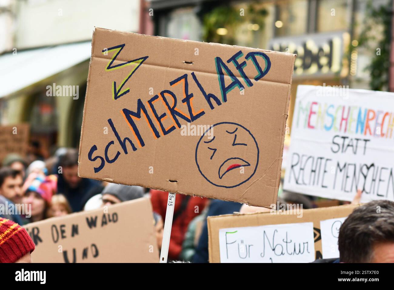Heidelberg, Germany - February 12th 2025: Person holding up sign about ...