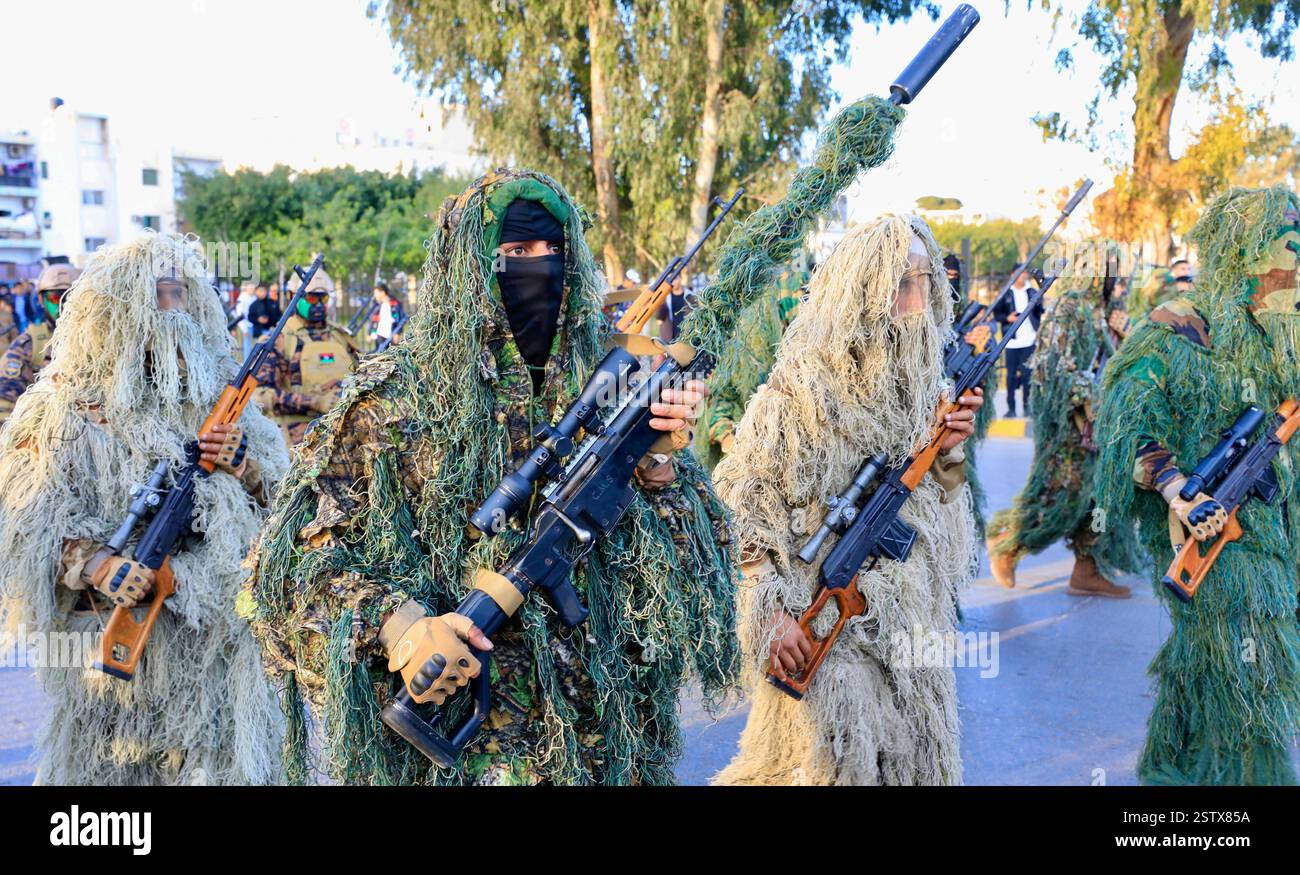 Libyan army snipers parade during a celebration of the anniversary of ...
