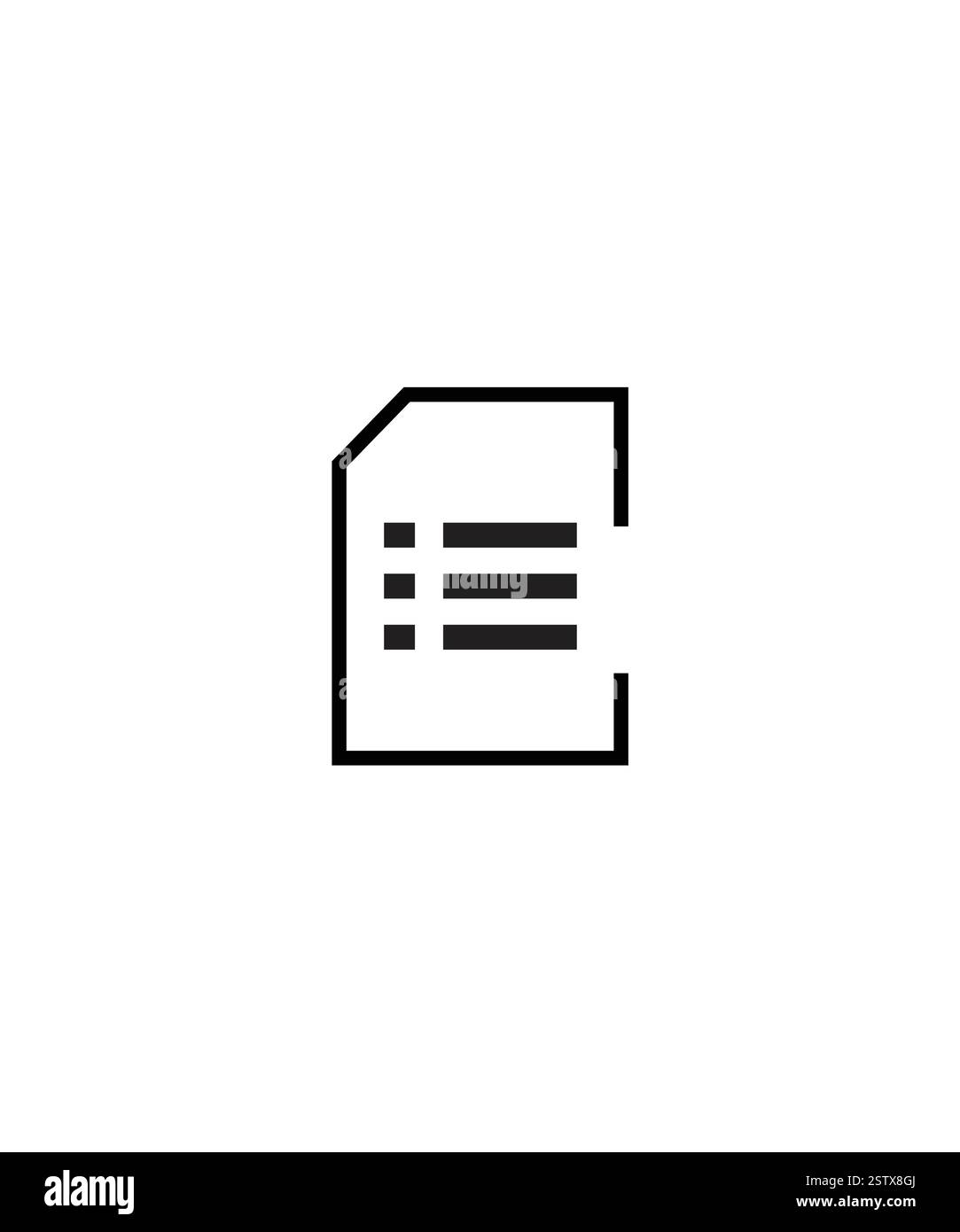 single document logo, black document logo design, Education logo icon ...