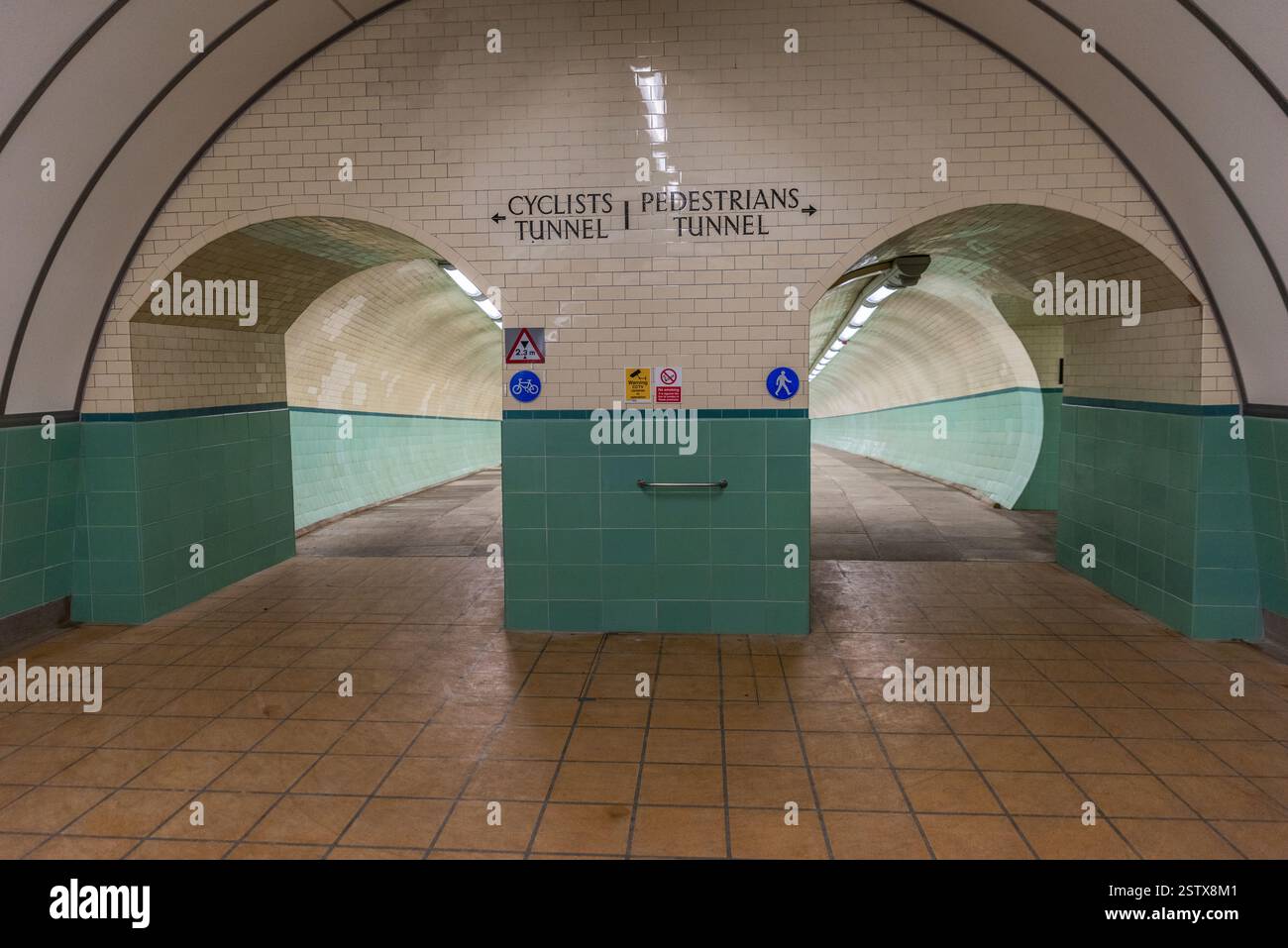Entrance to Cyclists and Pedestrians Tunnel with Signage Stock Photo ...