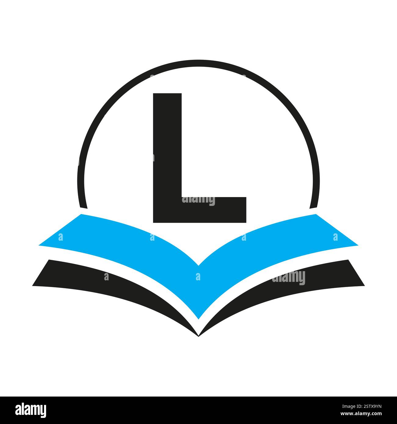 Education Logo On Letter L With Book Symbol For Academy and Graduation ...