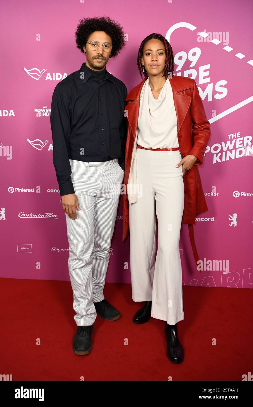 Marvin Krüger und Pauline Afaja beim 99Fire Films Award während der ...