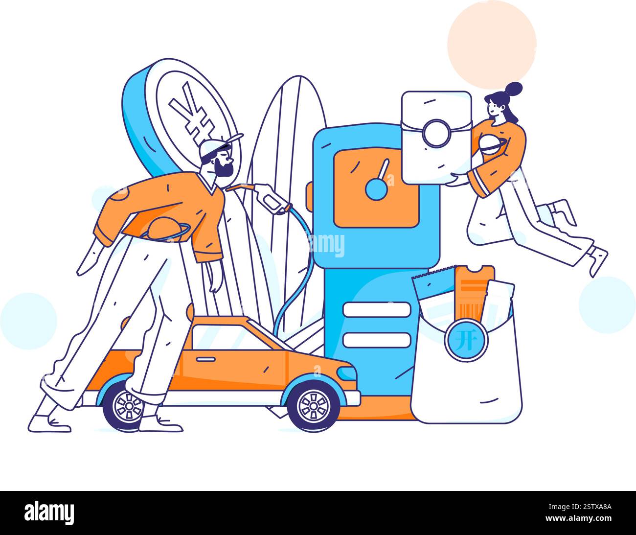 Vector Internet operation hand-drawn illustration of people getting ...