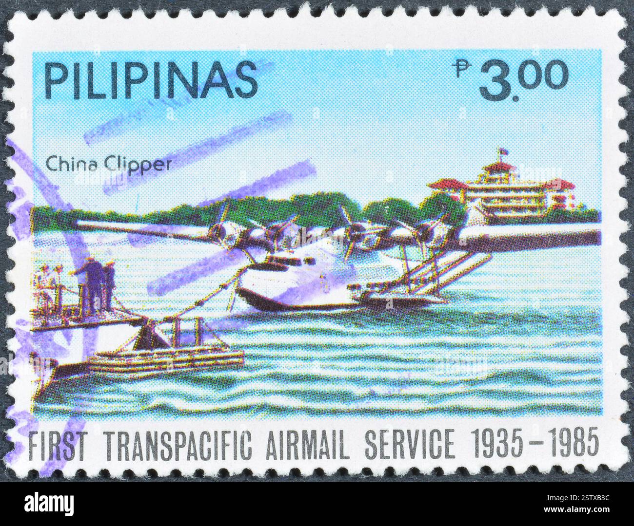 Cancelled postage stamp printed by Philippines, that shows China ...