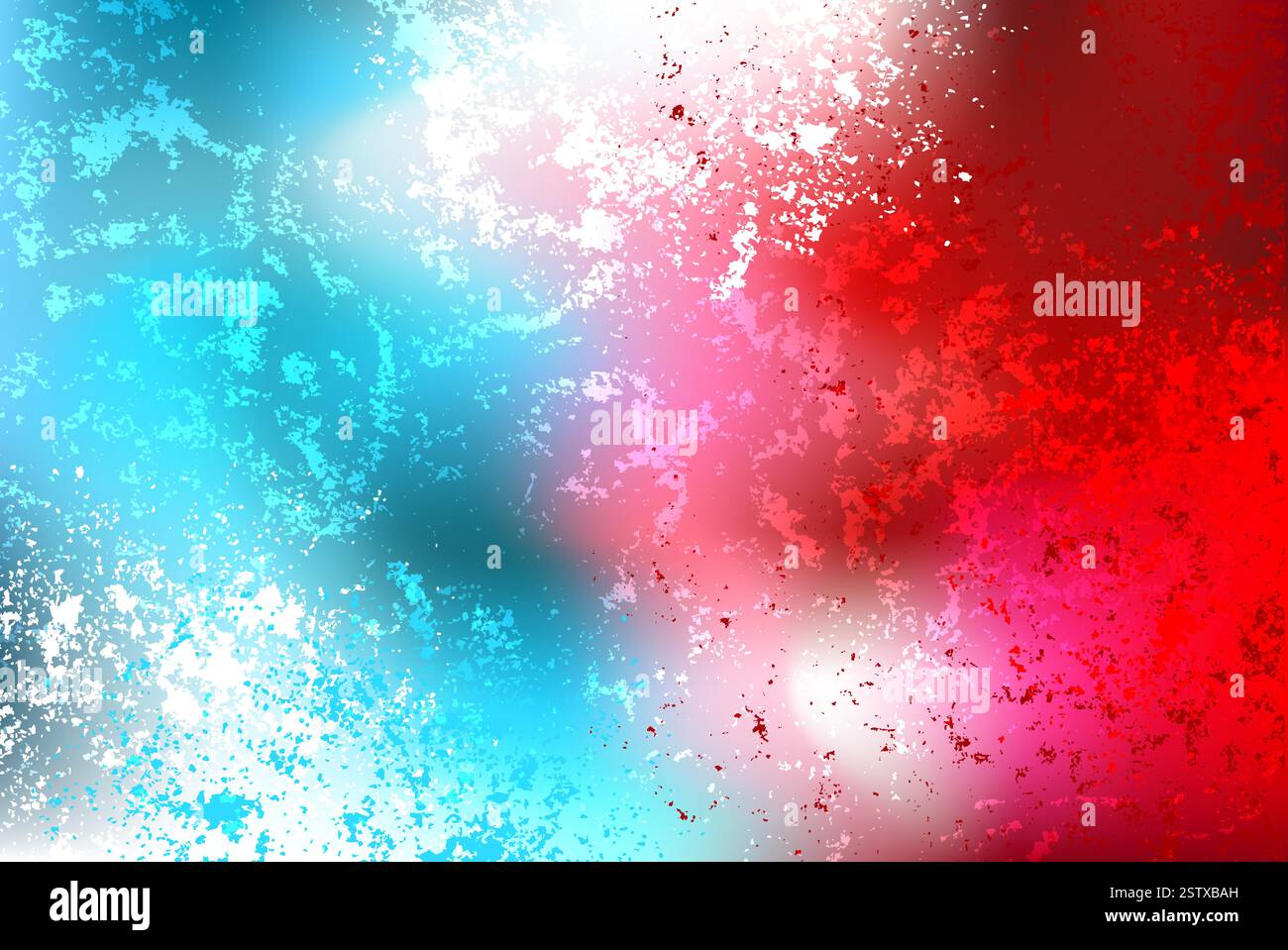 Abstract, iridescent, red and blue textured, picturesque background ...