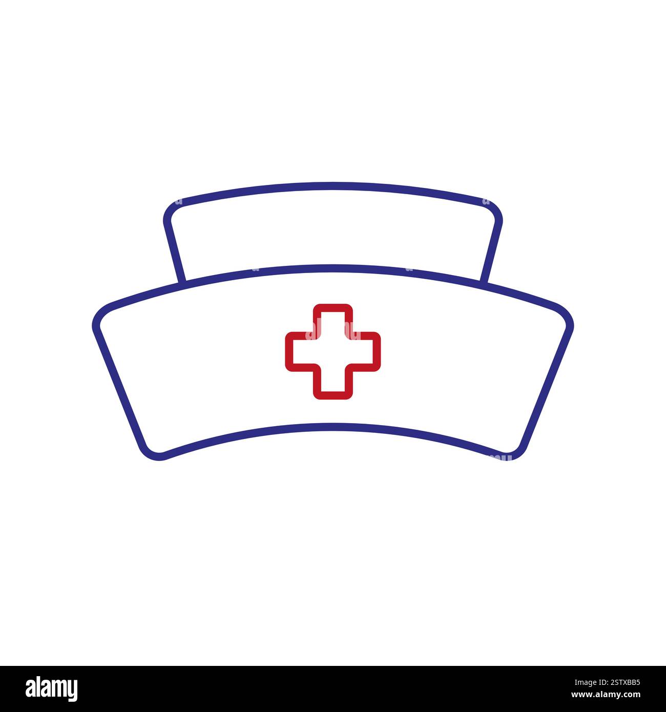 Nurse hat icon with cross. Medical and healthcare symbol for nursing ...