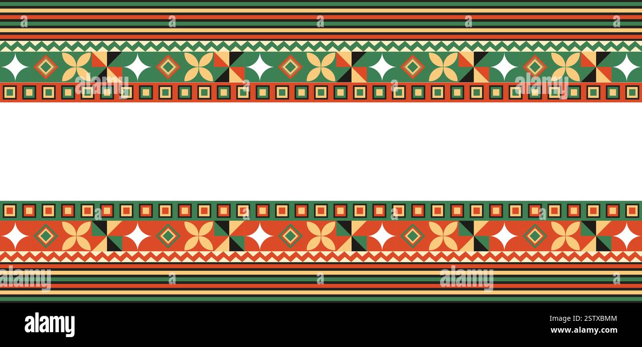 Colorful African-inspired geometric pattern for Black History Month ...