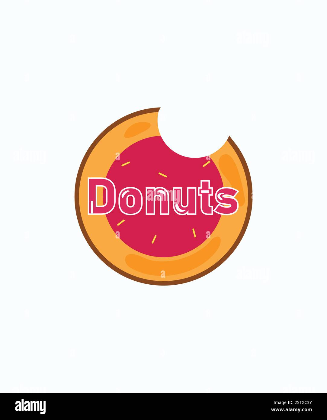 Strawberry Donut Logo, Donut Logo Template Design, Bakery Logo, Sweet ...