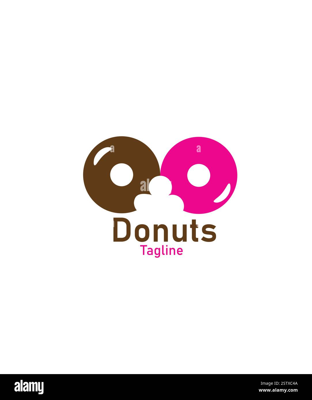Strawberry and Chocolate Donut Logo, Donut Logo Template Design, Bakery ...