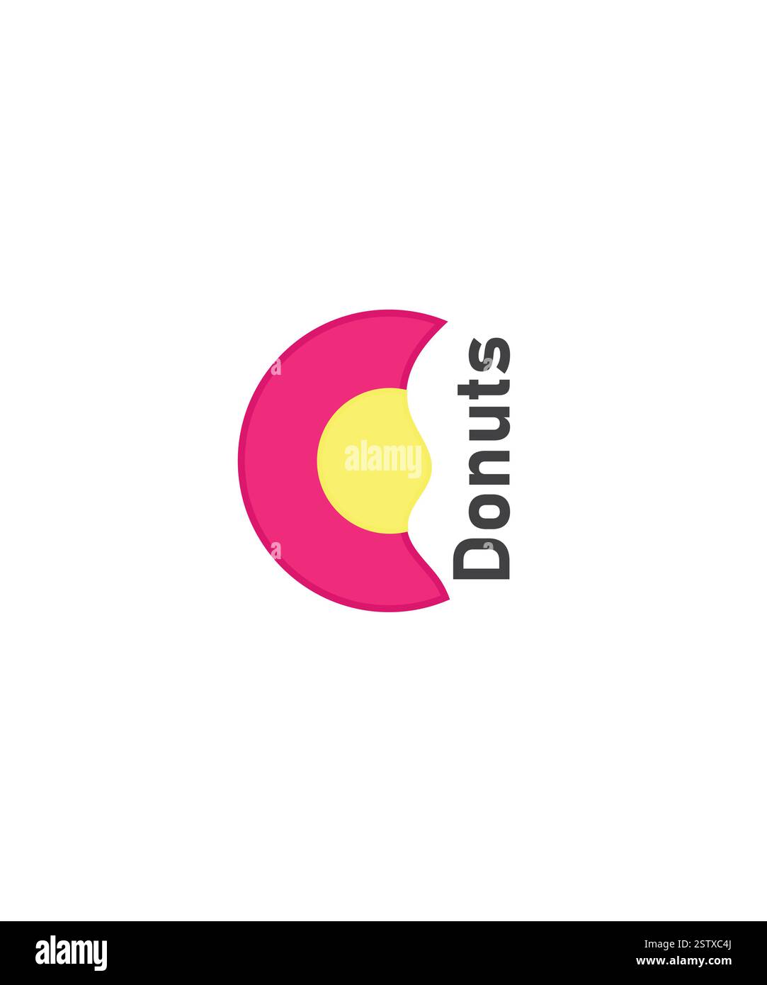 Strawberry Donut Logo, Donut Logo Template Design, Bakery Logo, Sweet ...