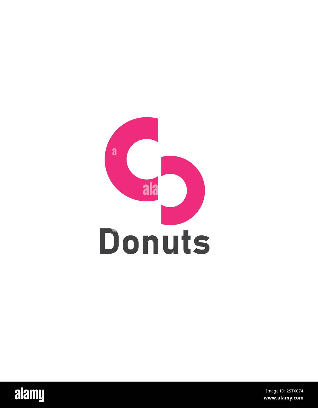 Strawberry Donut Logo, Donut Logo Template Design, Bakery Logo, Sweet ...