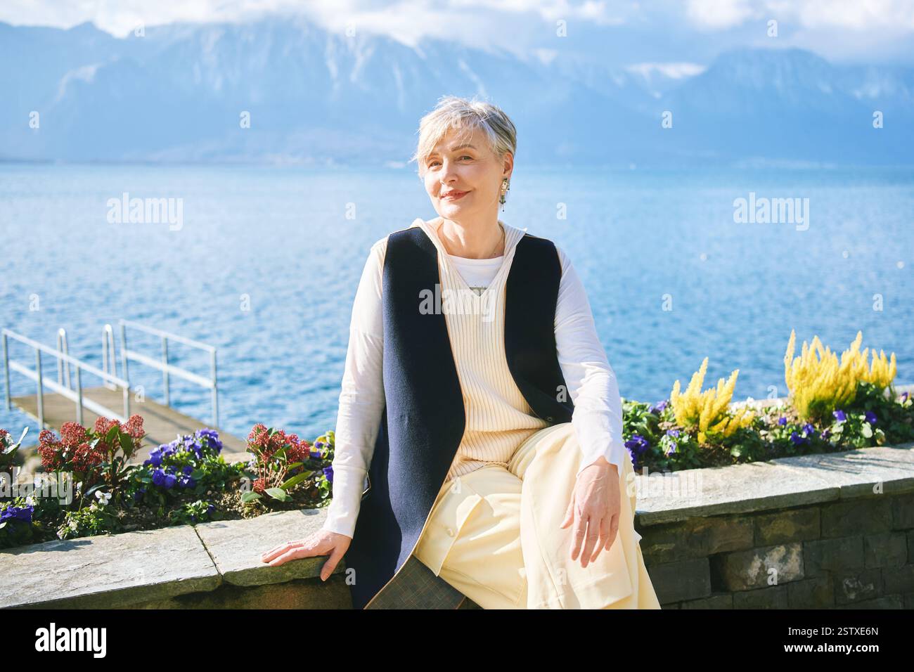 Beautiful 60 year old woman hi-res stock photography and images - Alamy