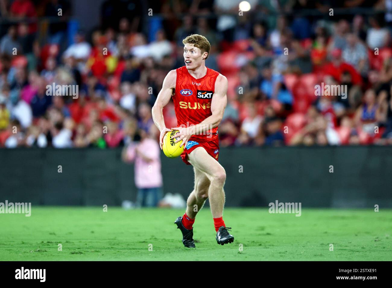 Gold Coast, Australia. 20th Feb, 2025. Matthew Rowell of the Suns in ...
