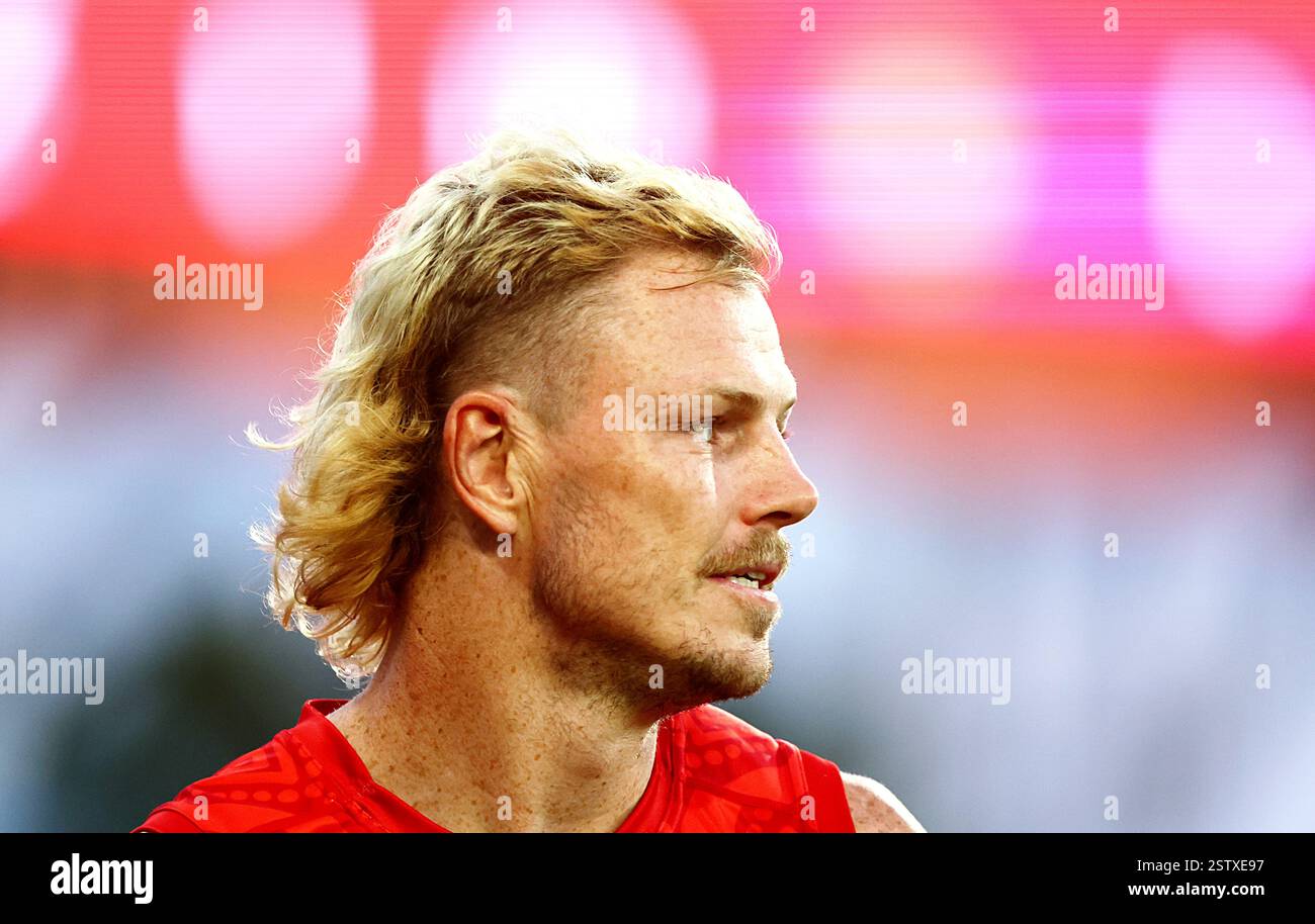 Gold Coast, Australia. 20th Feb, 2025. Nicholas Holman of the Suns ...