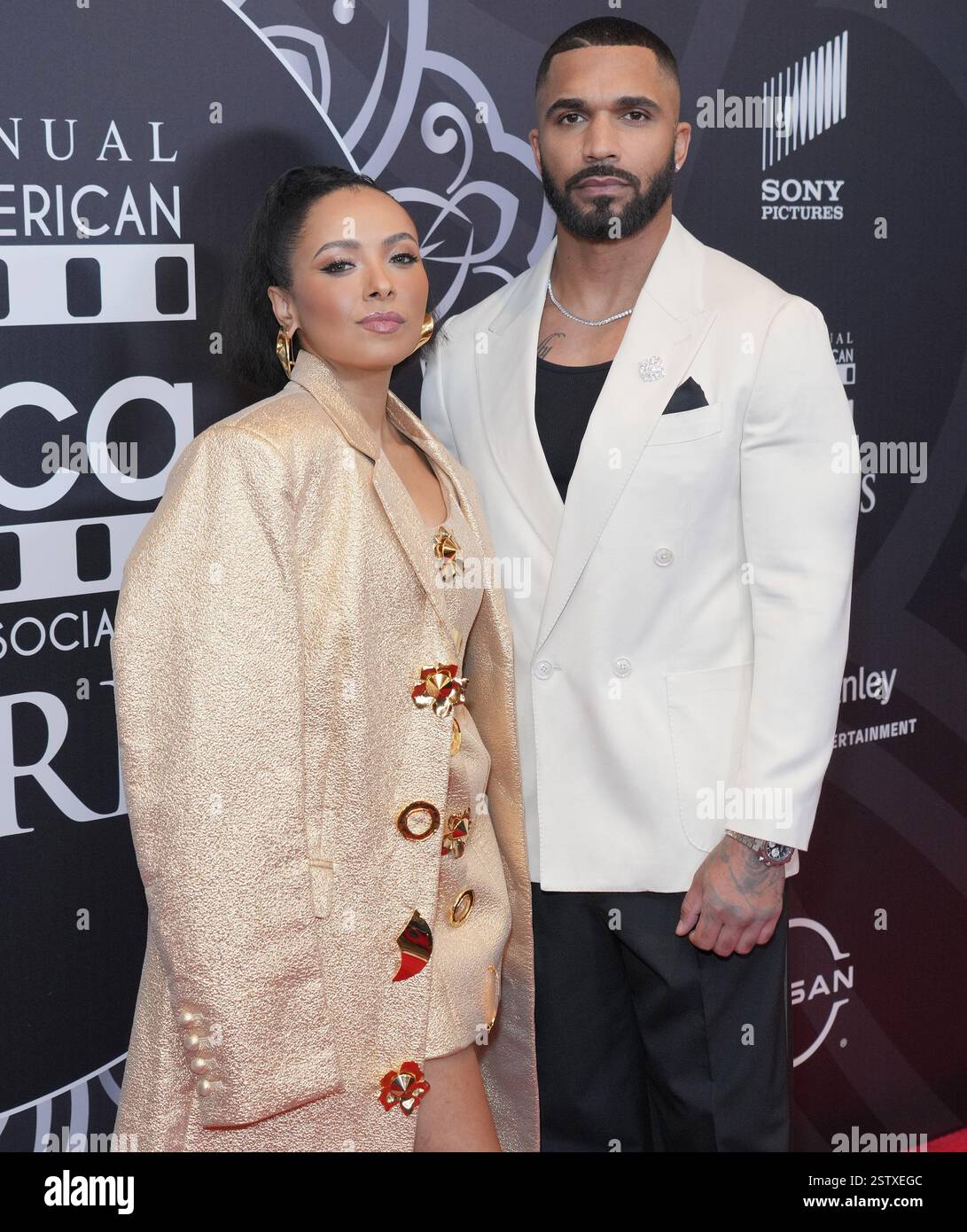 Los Angeles, USA. 19th Feb, 2025. (L-R) Kat Graham and Tyler Lepley at ...