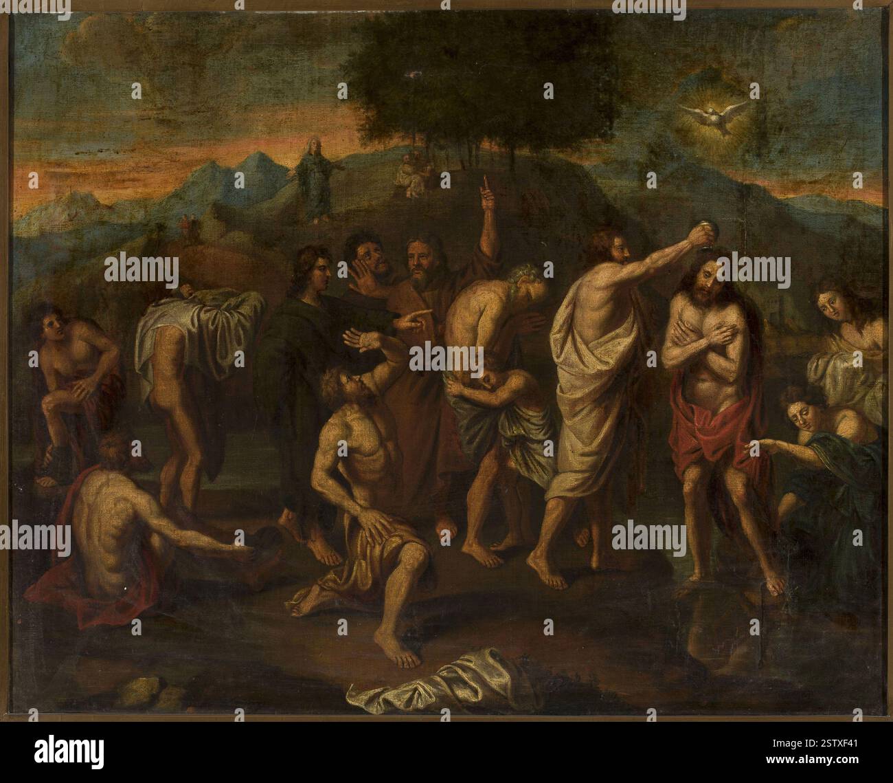 Baptism of Jesus After Nicolas Poussin Stock Photo - Alamy