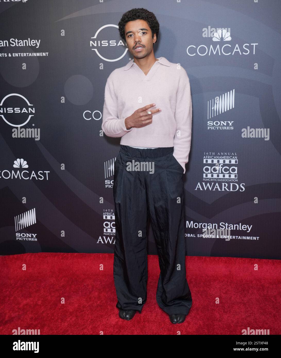 Los Angeles, USA. 19th Feb, 2025. Brandon Wilson arrives at the 16th ...