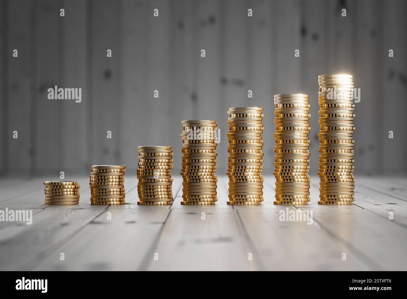 Credit money. Credit. Stack of coins. Money concept. Money savings ...