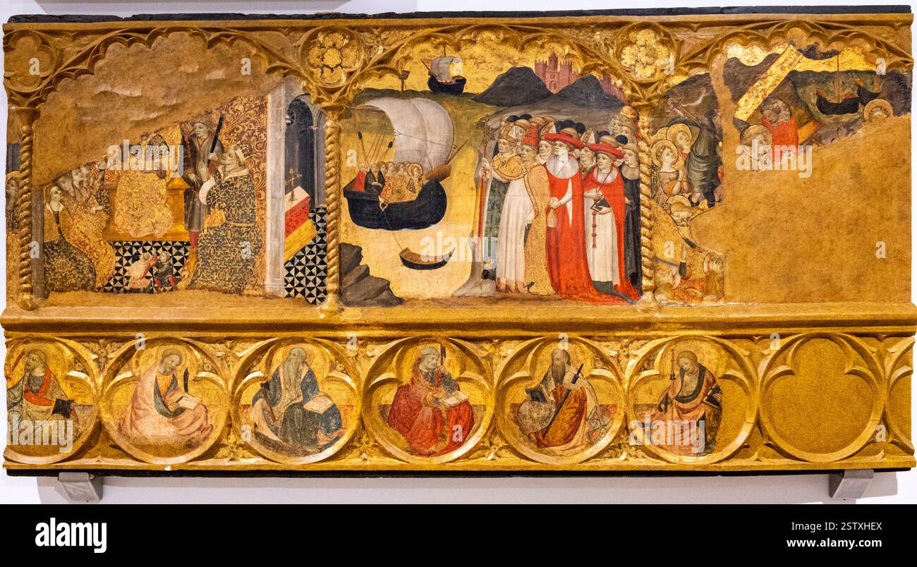 fragment of predella from the altarpiece of Santa Ursula, 15th century ...