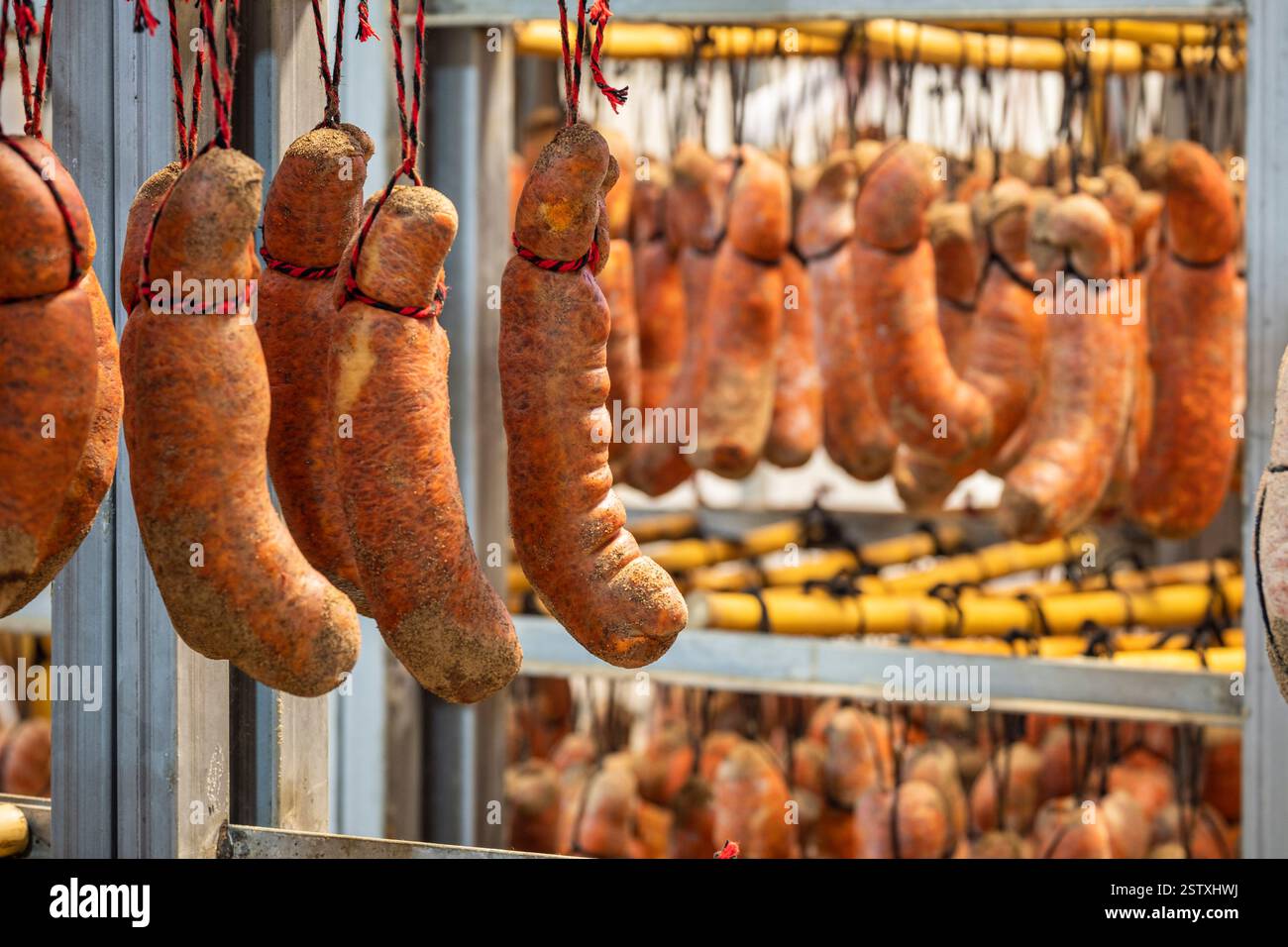 Can Ferrerico sausage dryer Stock Photo - Alamy