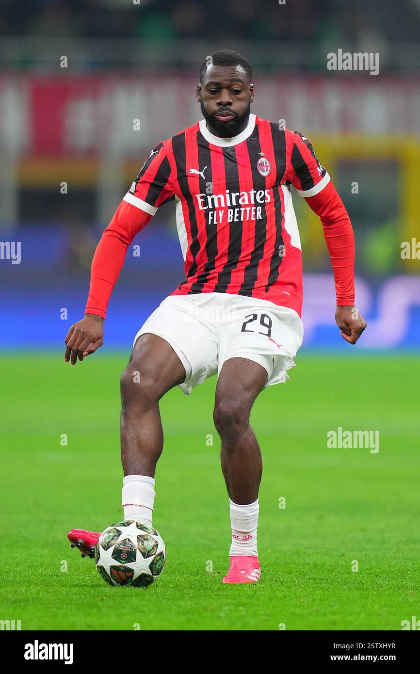 Milano, Italia. 20th Feb, 2025. AC Milan's Youssouf Fofana during the ...