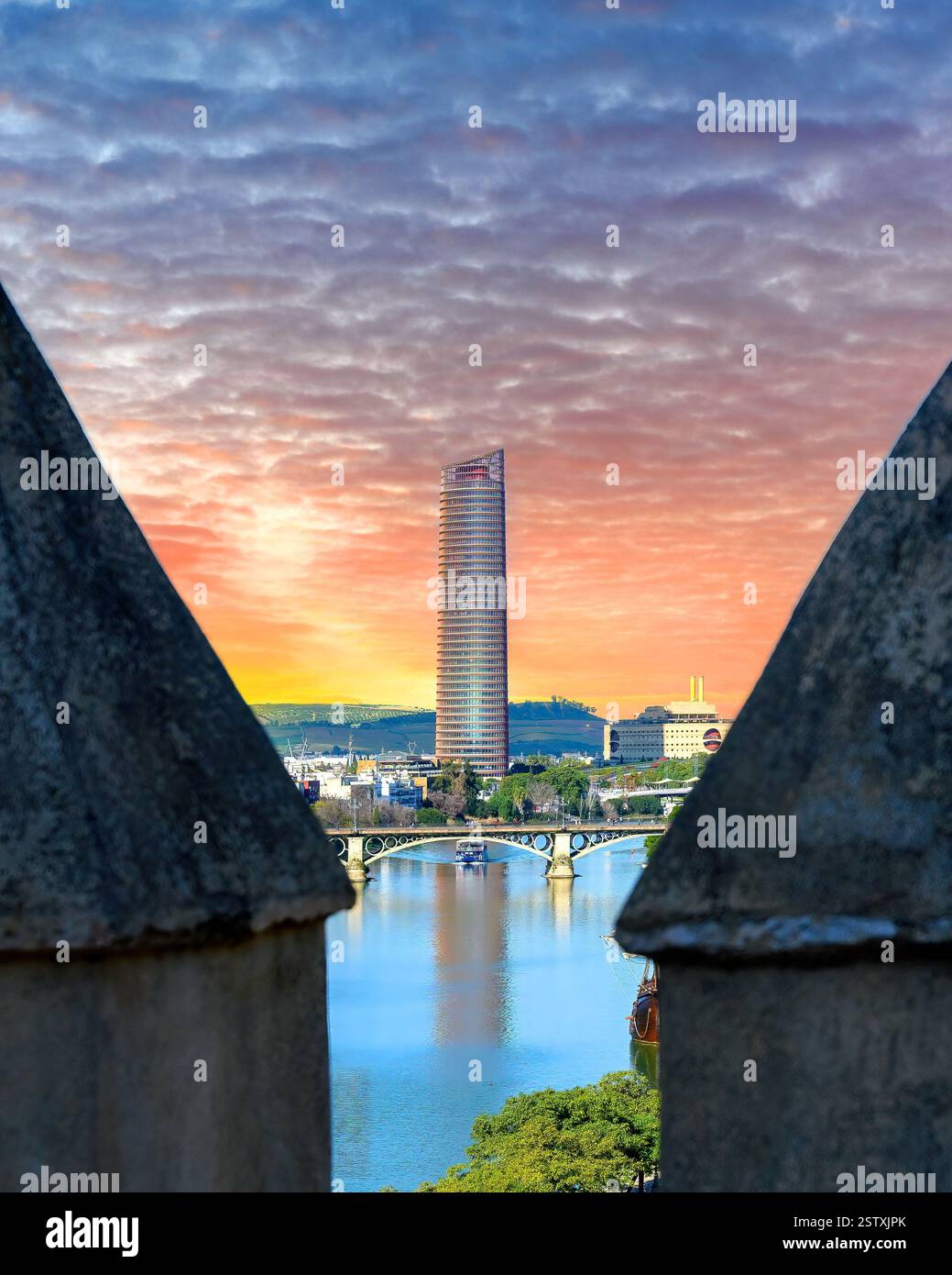Seville Tower in Spain Stock Photo - Alamy