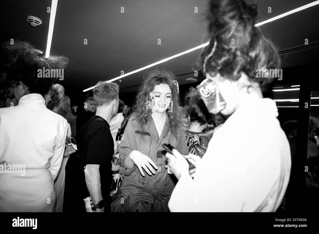 Models are photographed backstage ahead of the Vin & Omi show during ...