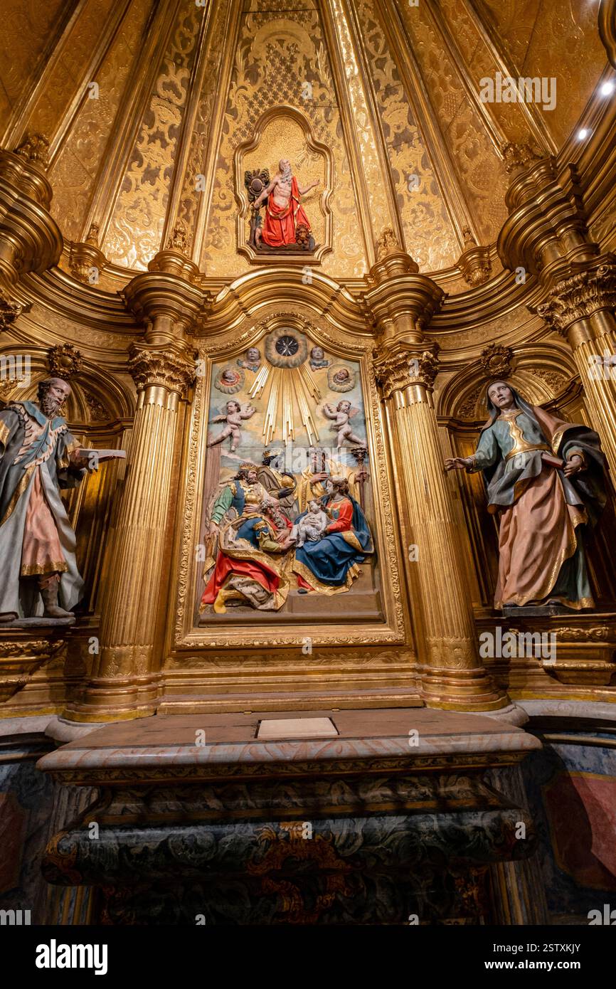 Altarpiece of the Kings, Rococo style, cathedral of Santa María de ...