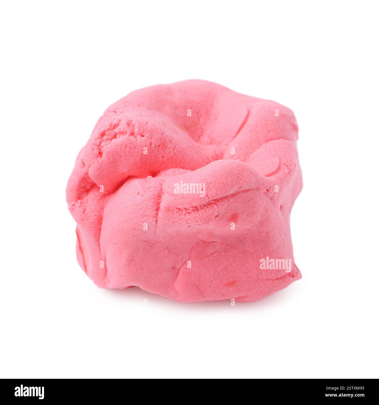 Bright pink play dough isolated on white Stock Photo - Alamy