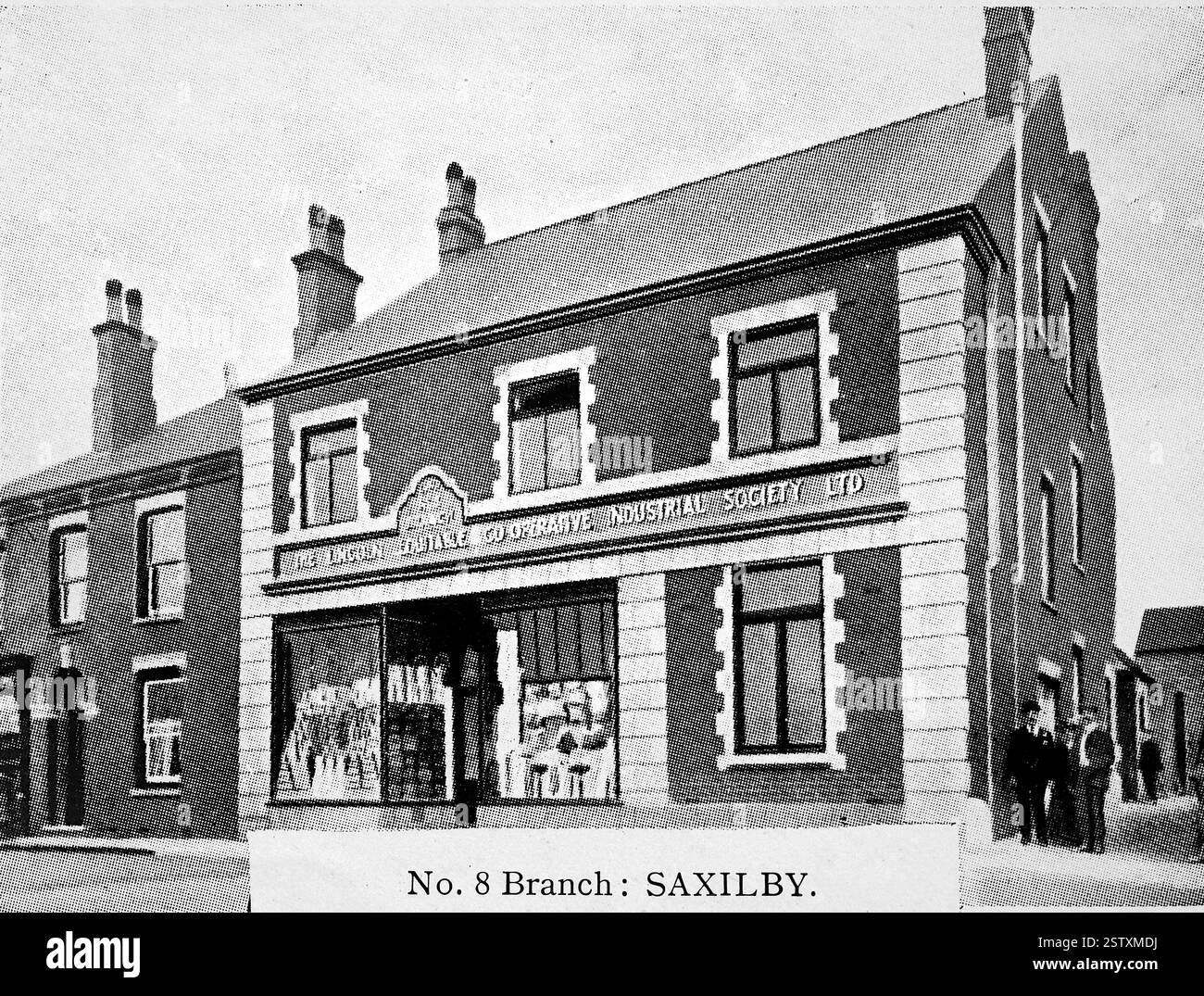 Shopfront of the No. 8 Branch, Saxilby, Lincoln. From a series of ...
