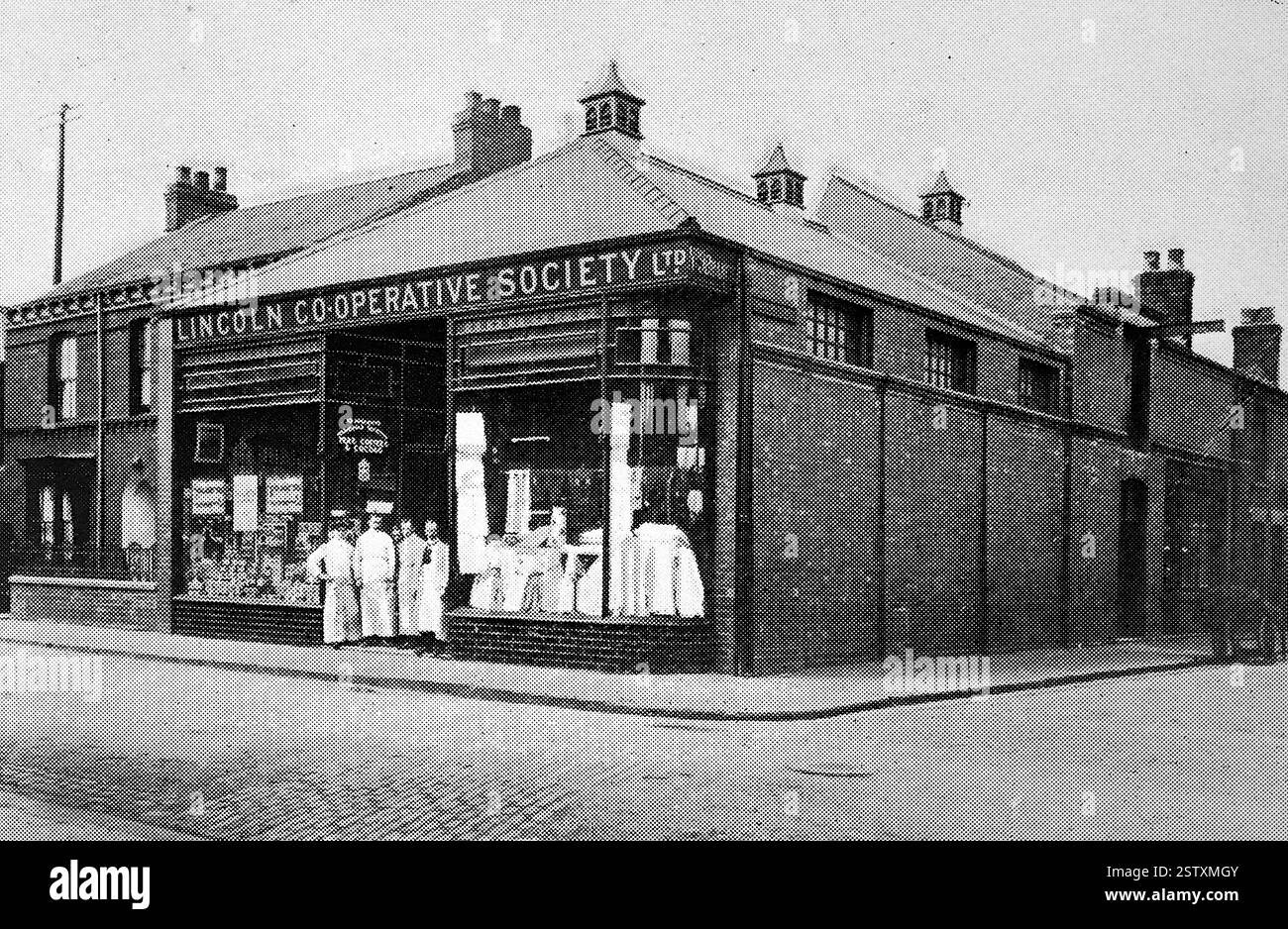 Shopfront and staff members of the No. 9 Branch, Baggeholme Road ...