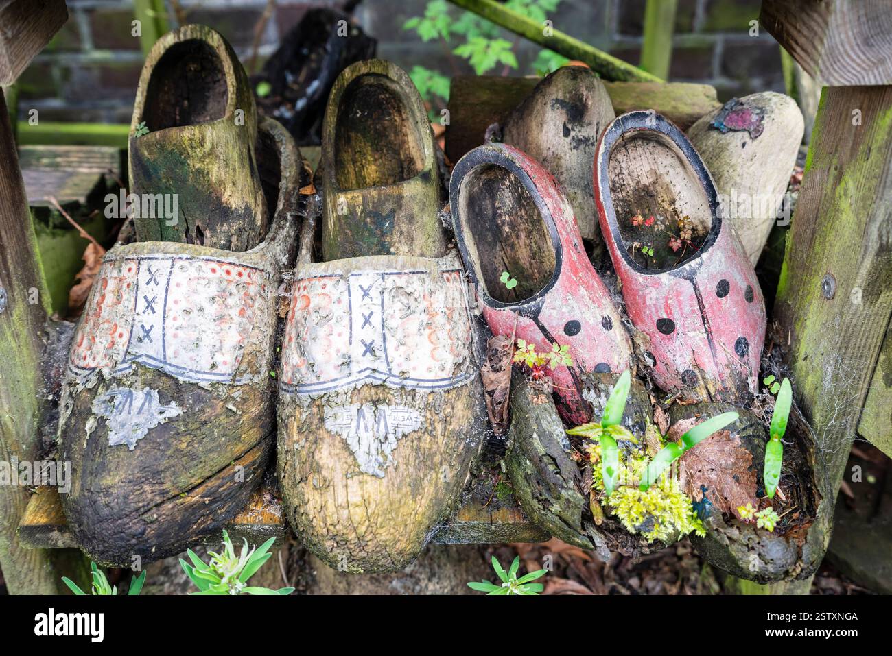 Old wooden clogs Stock Photo - Alamy